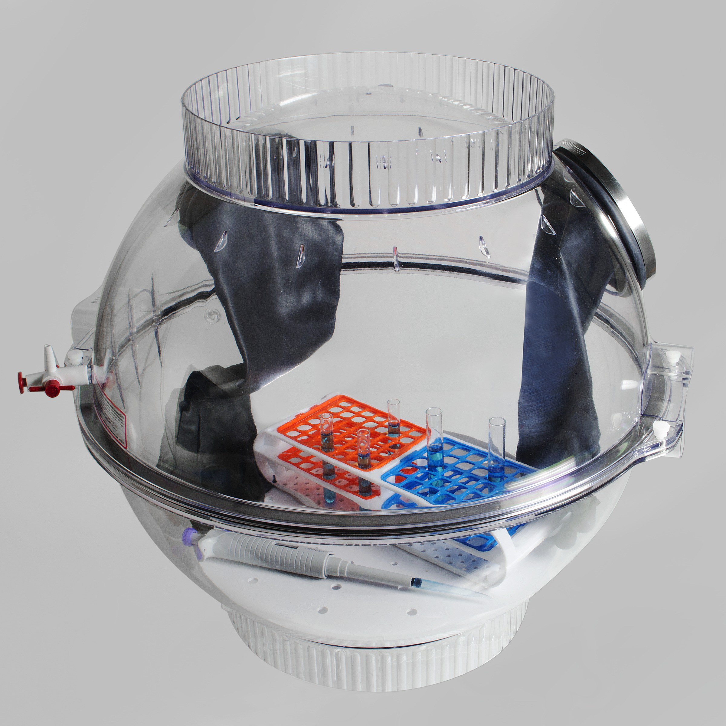 Bel-Art Polycarbonate Techni-Dome 360 Degree Glove Box Chamber; 22 x 22 ...