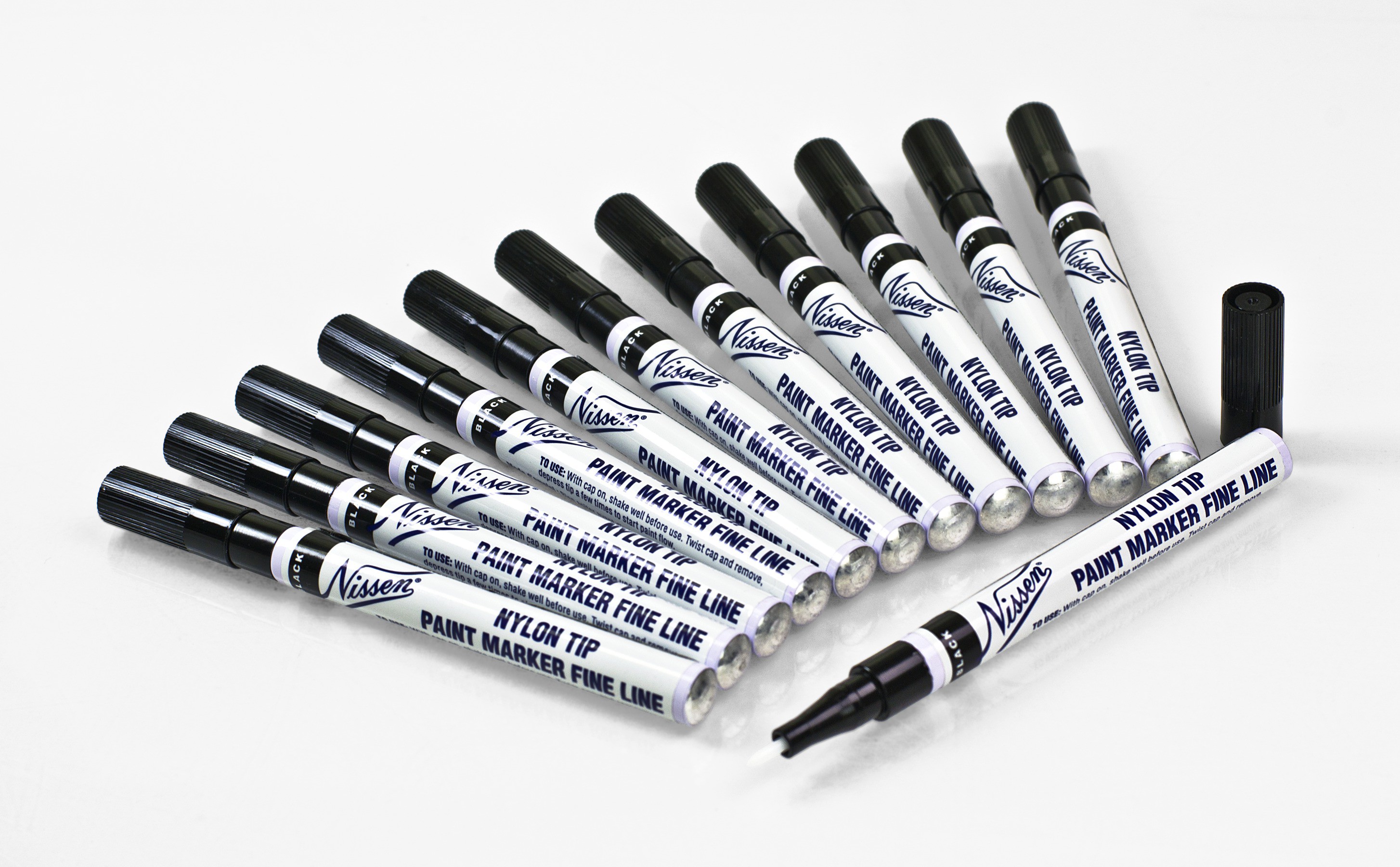 Bel-Art Black Solvent-Based Paint Pen Markers (Pack of 12) | SP Scienceware