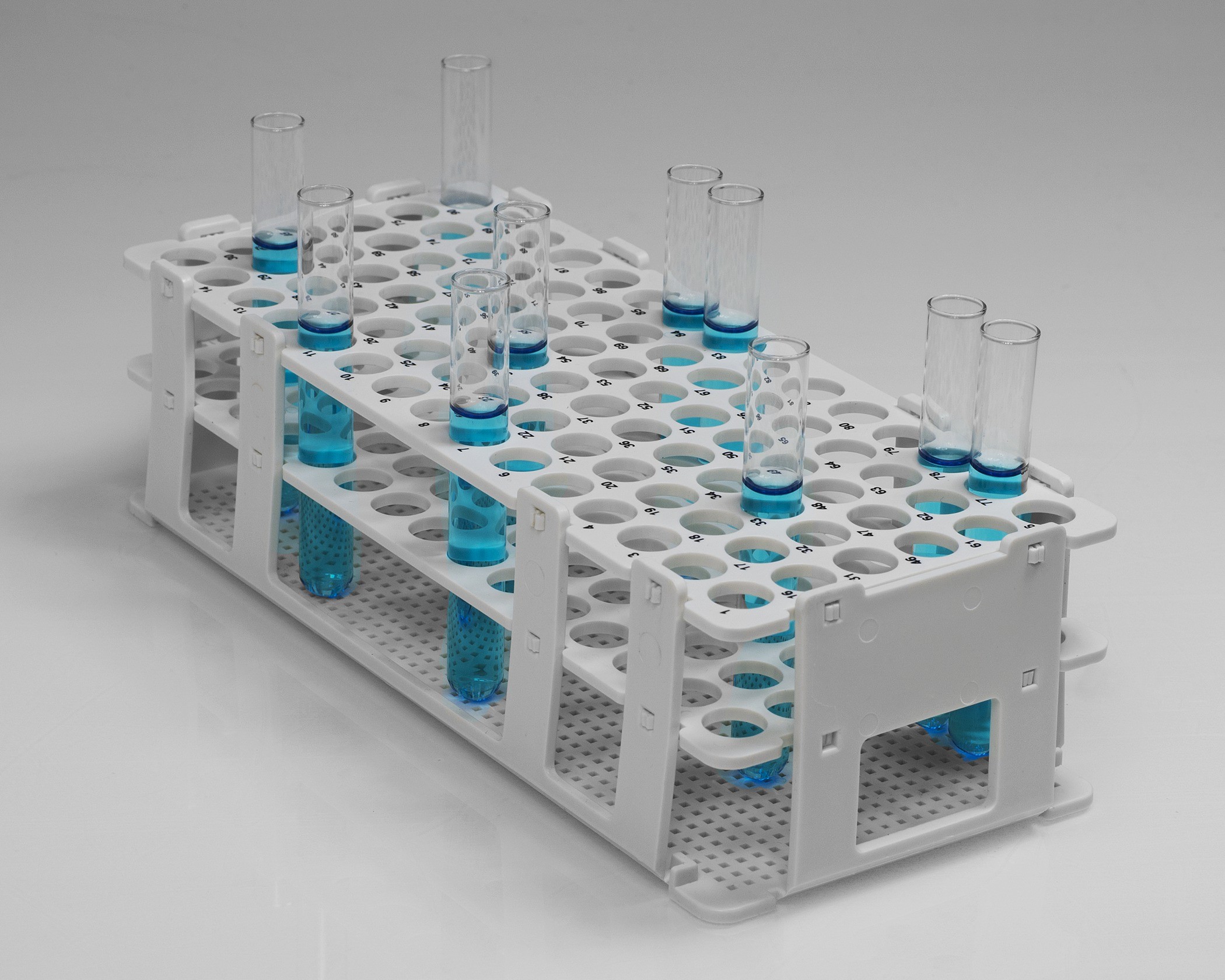 SP Bel-Art | SP Bel-Art Indexed Test Tube Rack; For 10-13mm Tubes, 90 ...