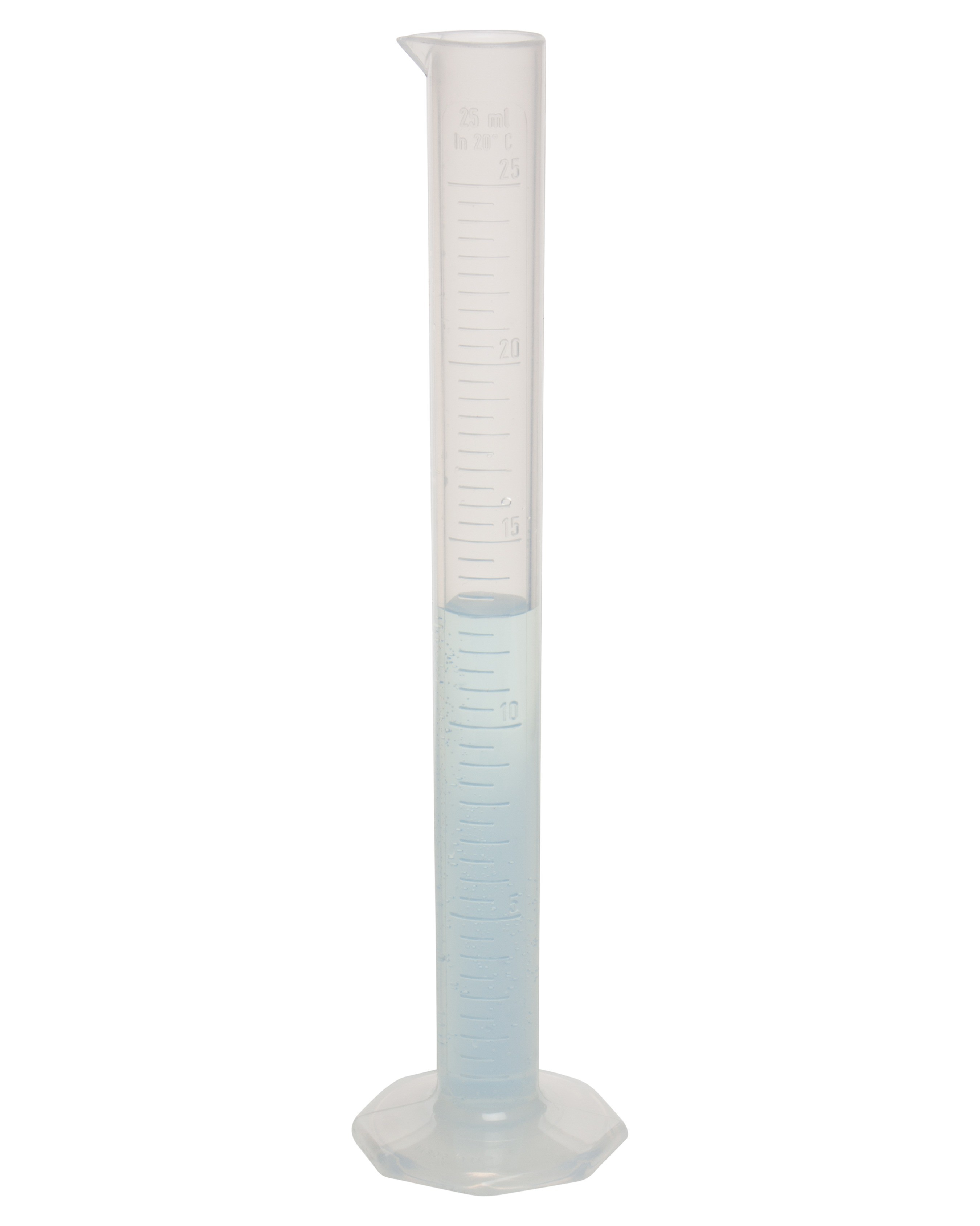 Bel-Art Single Scale 25ml Polypropylene Graduated Cylinder; 0.5ml ...